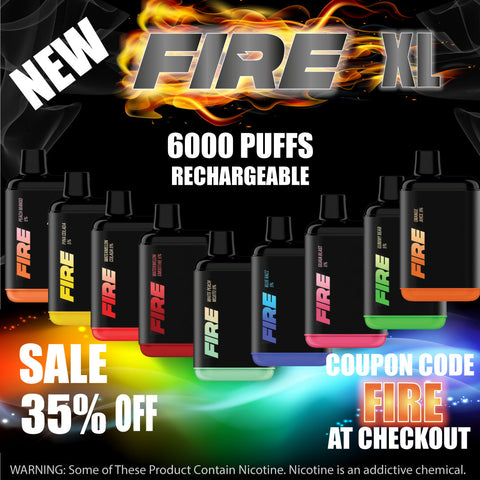 NEW! Sale Save 35% Off FIRE XL 6000 Puff