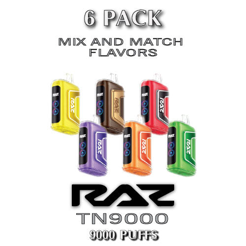 Raz TN9000 Disposable Vape Device | 9000 Puffs - 6PK– The Smoke Plug