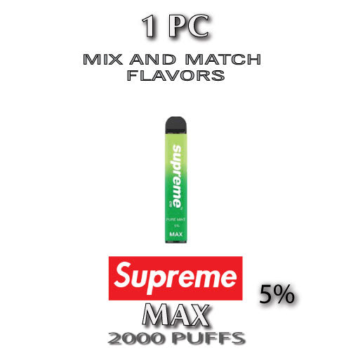 Supreme MAX Disposable Vape Device | 2000 Puffs - 1PC– The Smoke Plug